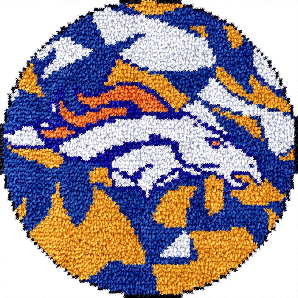 Denver Broncos DIY Latch Hook Rug Making Kit For Adults – Latch Hook Crafts