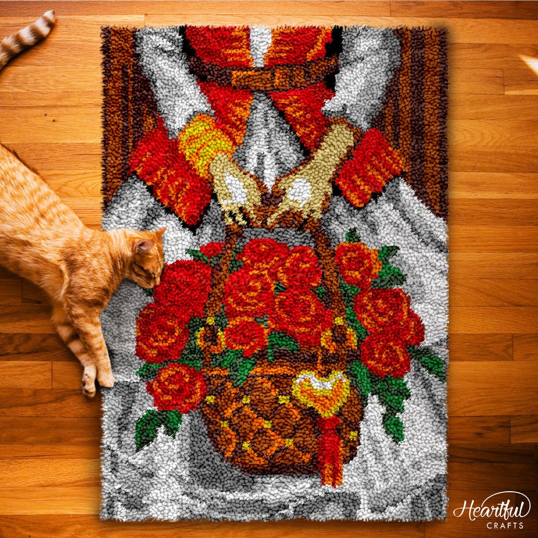 Flower Girl DIY Latch Hook Rug Making Kit For Adults – Latch Hook Crafts