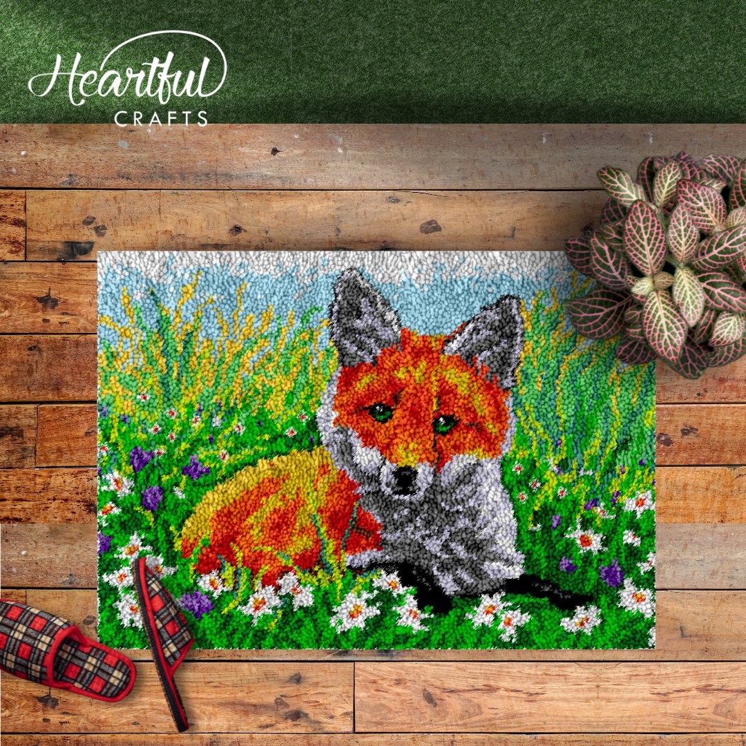 Sleepy Fox DIY Latch Hook Rug Making Kit For Adults – Latch Hook Crafts