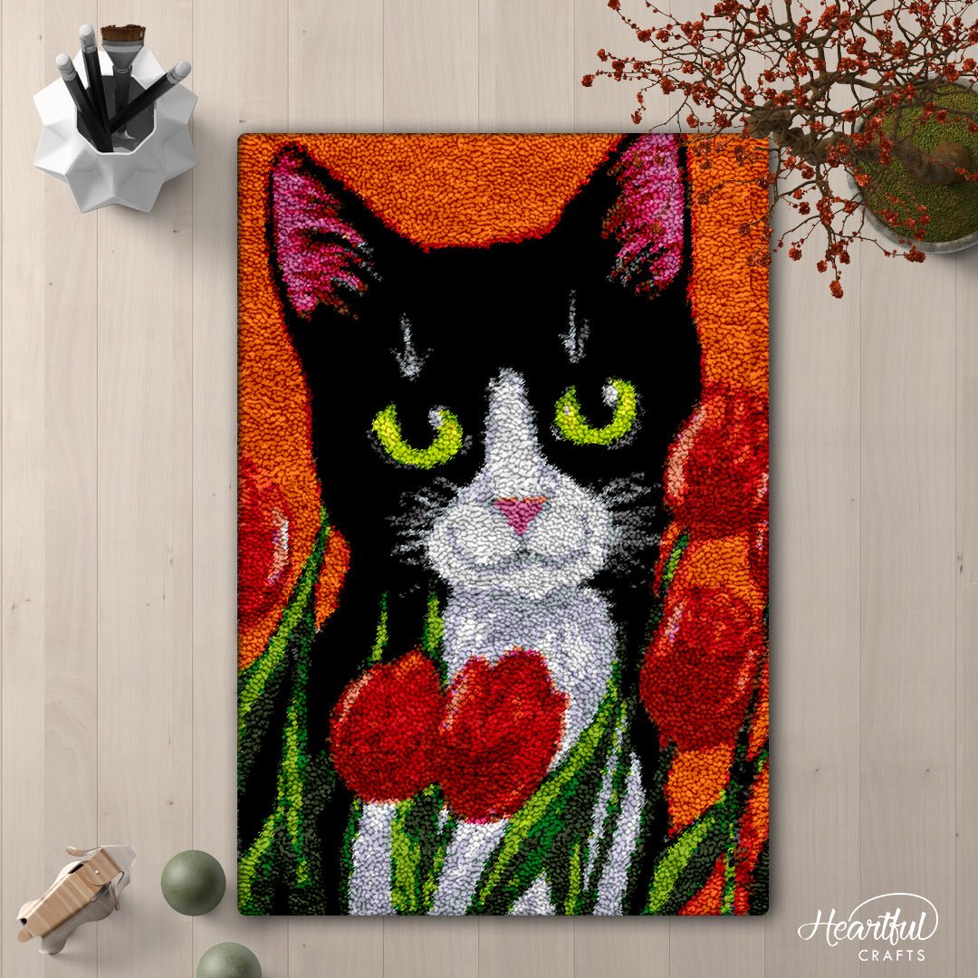 Spoiled Cat DIY Latch Hook Rug Making Kit For Adults – Latch Hook Crafts